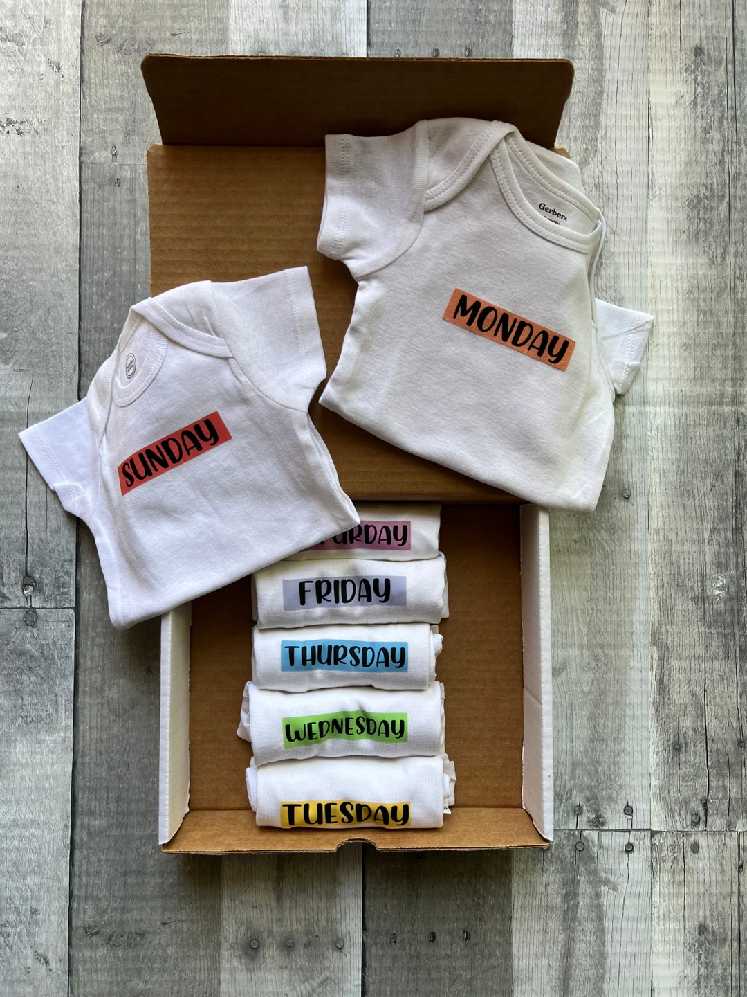 Days of the Week Onsie Set - Etsy
