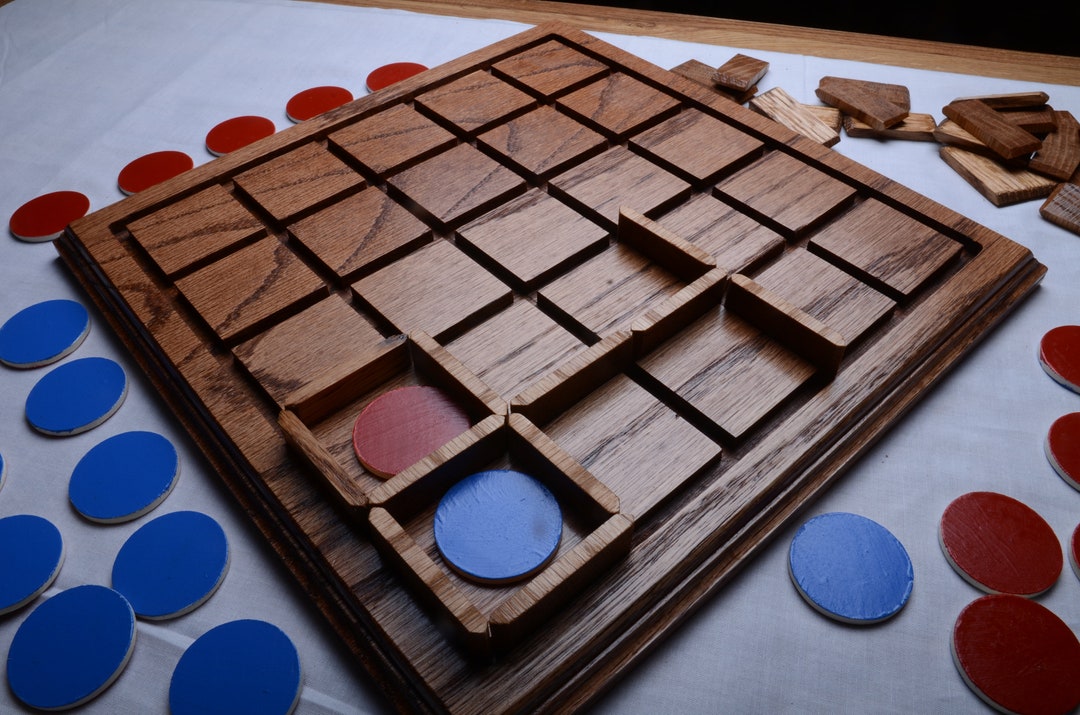 Box Game AKA Connect the Dots 2 Player Game Made With Solid Oak Wood - Etsy