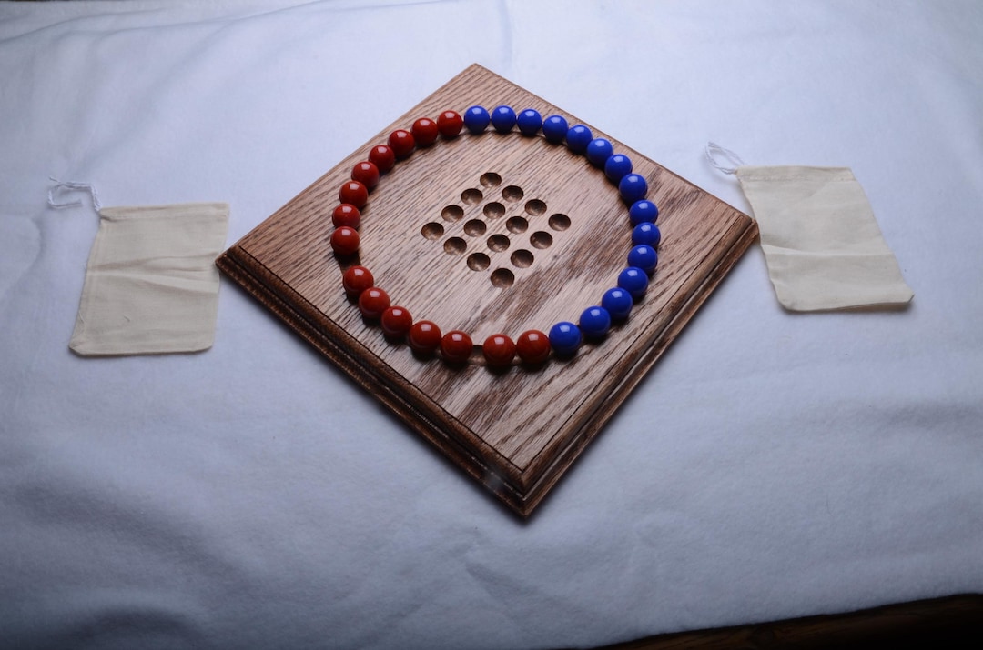 Pyramid Marble Game Made With Solid Oak and Has a Sedona Red Stain (2 ...