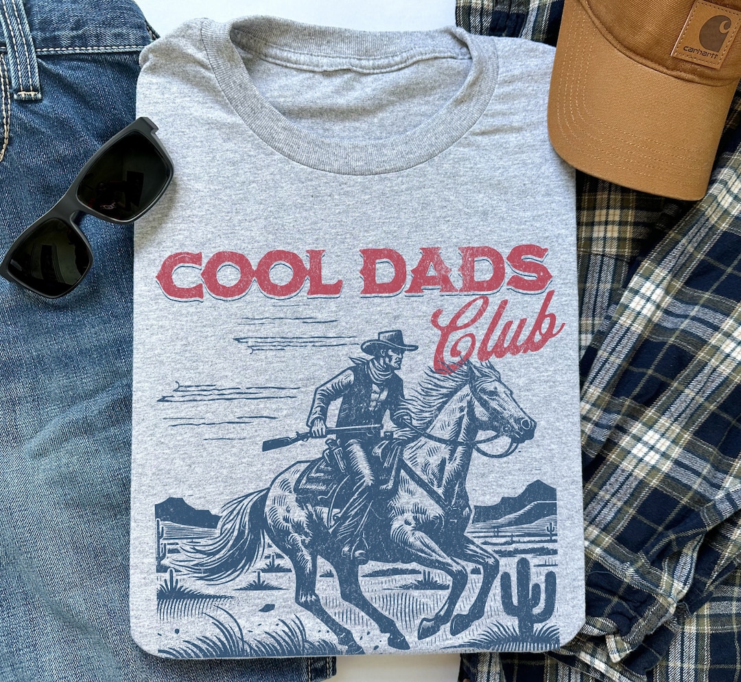 Cool Dads Club Shirt, Cowboy T-shirt, Funny Husband Shirt, Gift for Him ...
