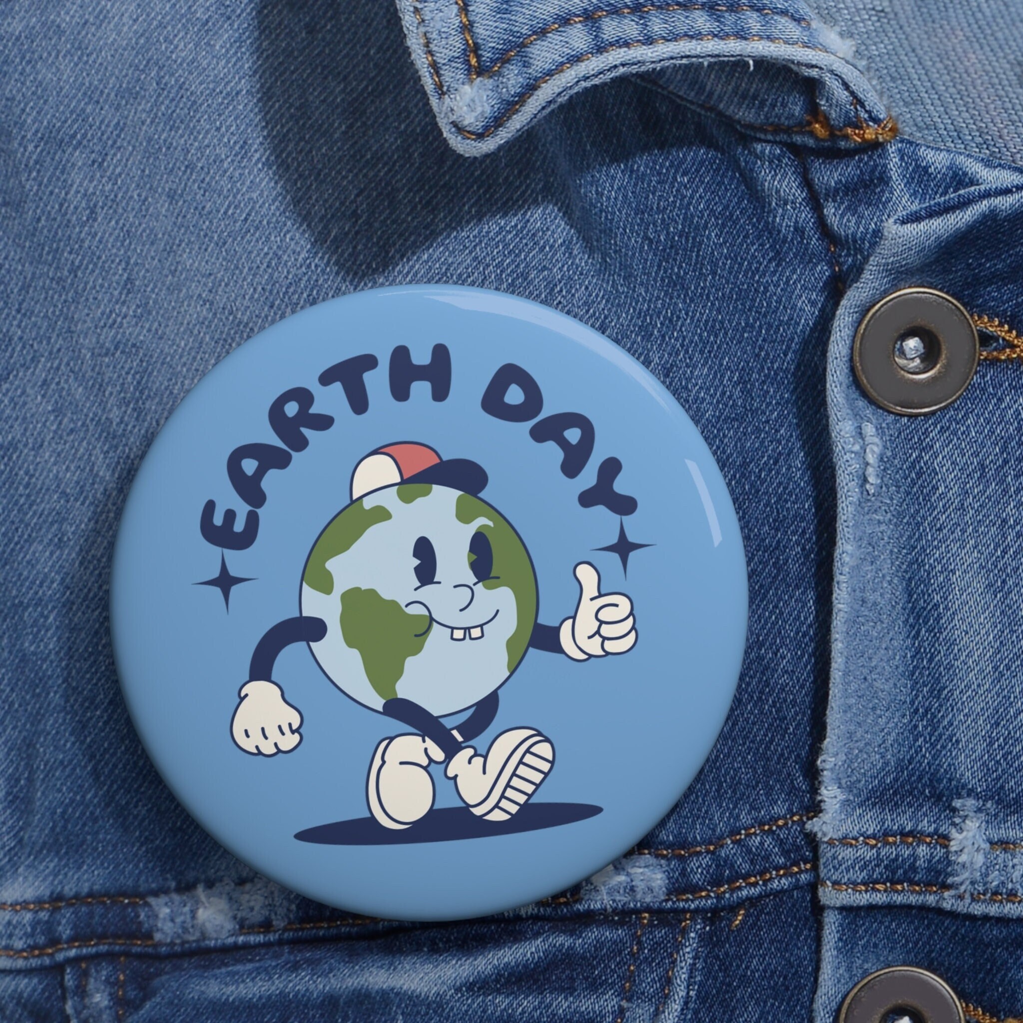 Earth Day Button Pin, Earth Appreciation Day Pin, Environmental ...