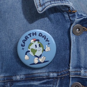 Earth Day Button Pin, Earth Appreciation Day Pin, Environmental ...