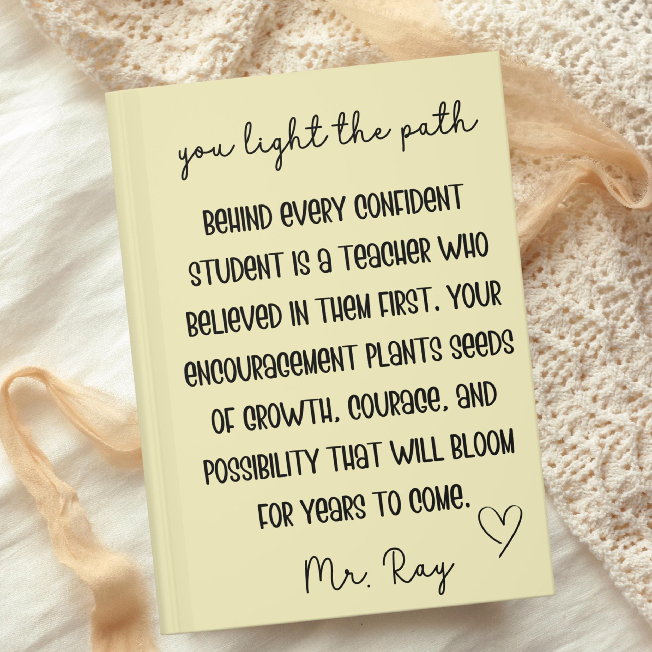 Custom Teacher Appreciation Journal, Daycare Prek School Psychologist ...