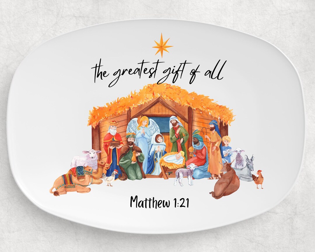 Nativity Christmas Platter, Nativity Scene Plate, Christian Gift ...