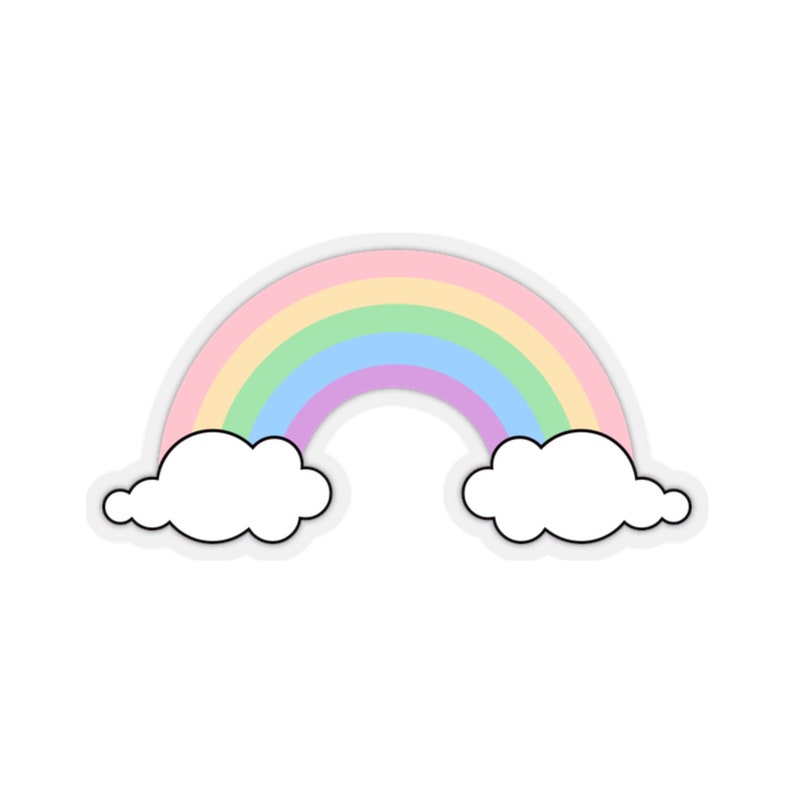 Rainbow Kiss-cut Stickers - Etsy