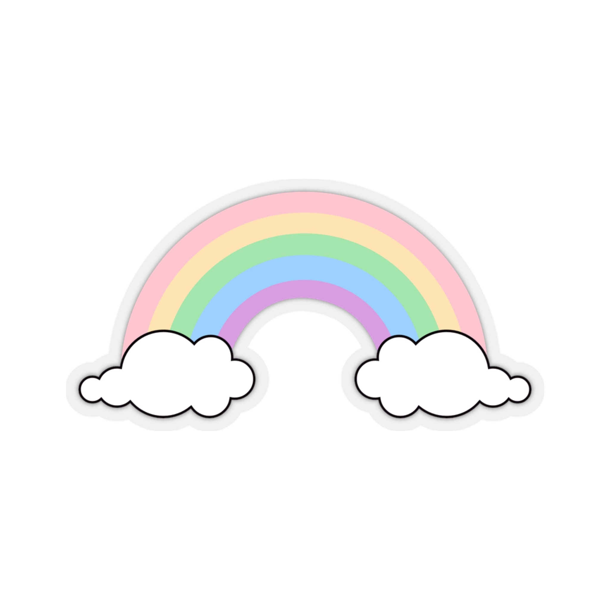 Rainbow Kiss-cut Stickers - Etsy