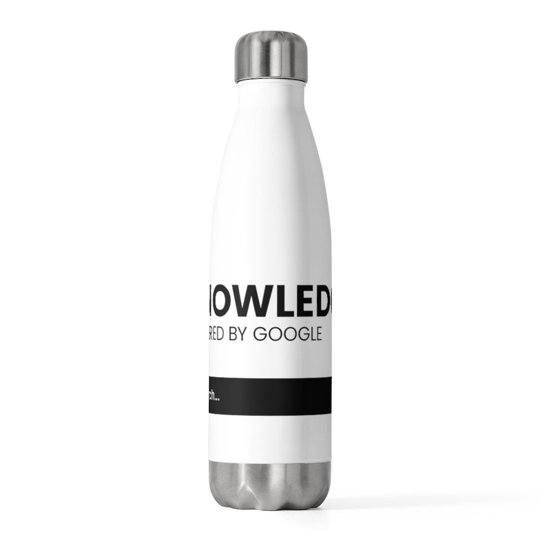 Knowledge-powered by Google Print 20oz Insulated Water Bottle - Etsy