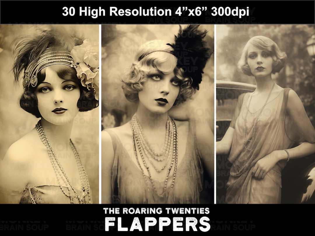 Vintage Style Flappers From the Roaring Twenties. Printable Download ...