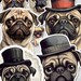 A Collection of 35 Premium Printable Pugs! High Resolution JPG, PDF ...