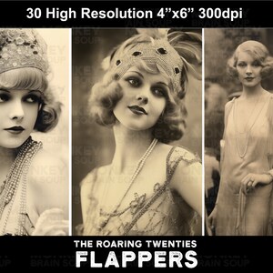 Vintage Style Flappers From the Roaring Twenties. Printable Download ...