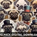 A Collection of 35 Premium Printable Pugs! High Resolution JPG, PDF ...