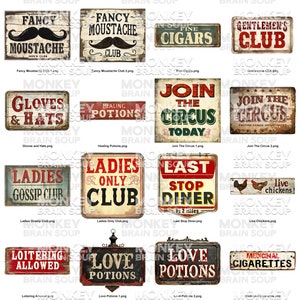 Printable Vintage Style Distressed Signage From an Old Fashioned ...