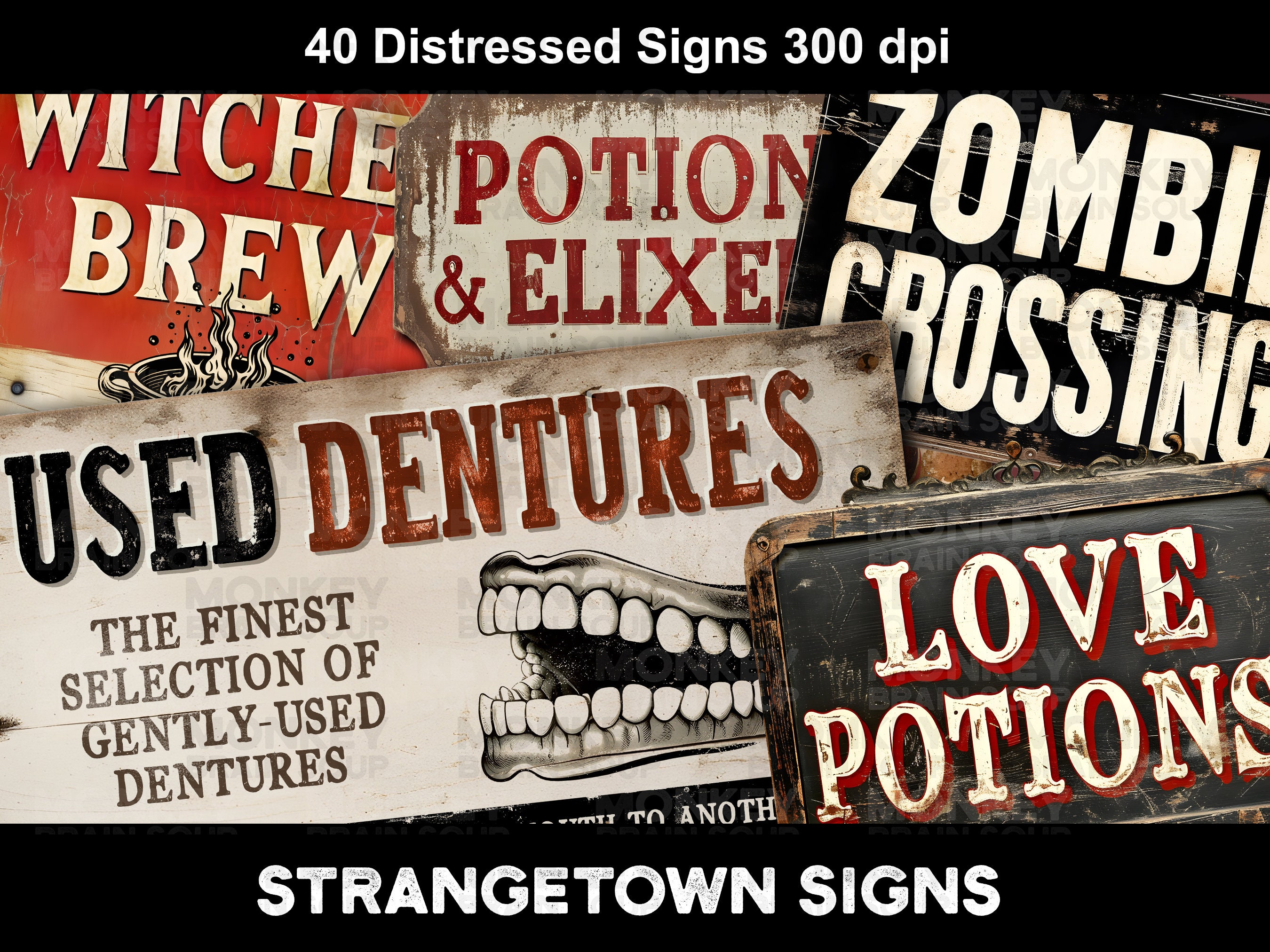 Printable Vintage Style Distressed Signage From an Old Fashioned ...