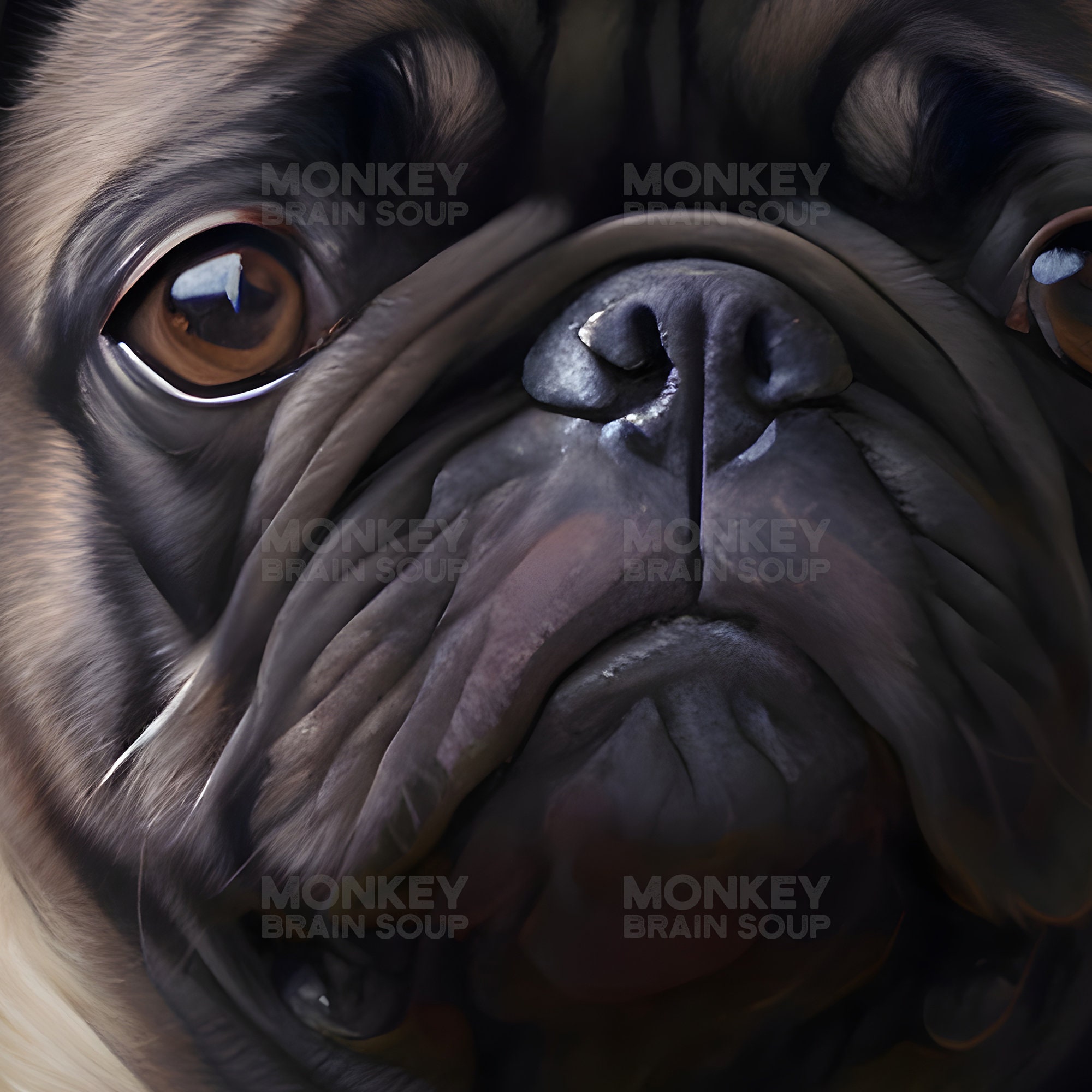 Distinguished Pug. High Resolution Digital Art Printable - Etsy
