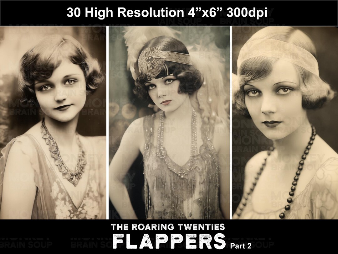 Vintage Style Flappers From the Roaring Twenties. Printable Download ...