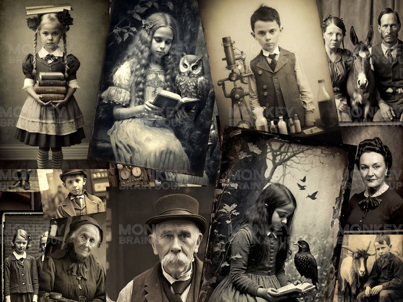 Vintage Style Photographs for Junk Journals, Scrapbooking Ephemera ...