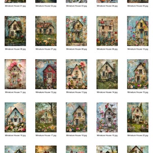 Printable Cute Little Houses. A Collection of 43 Whimsical Shabby Chic ...