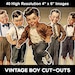 Printable Vintage Little Boys Cut Outs on Transparent Background ...