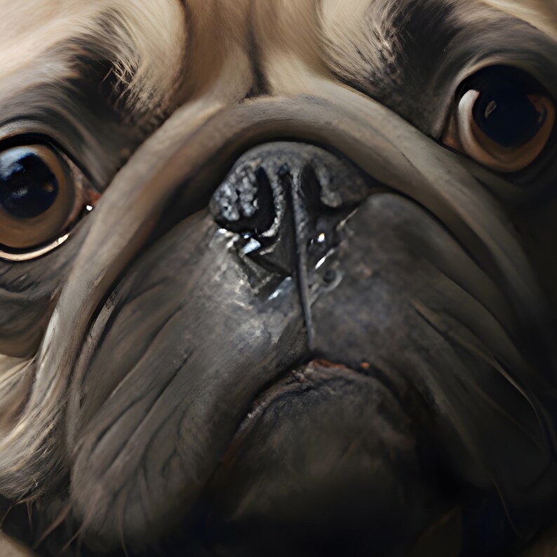 Distinguished Pug. High Resolution Download. - Etsy