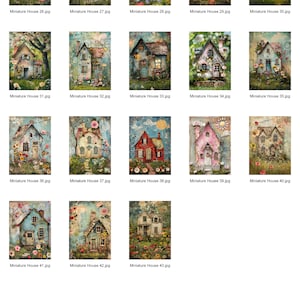 Printable Cute Little Houses. A Collection of 43 Whimsical Shabby Chic ...
