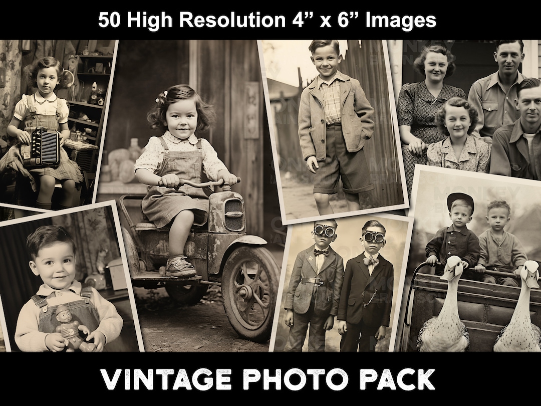 Vintage Style Photographs for Junk Journals, Scrapbooking Ephemera ...