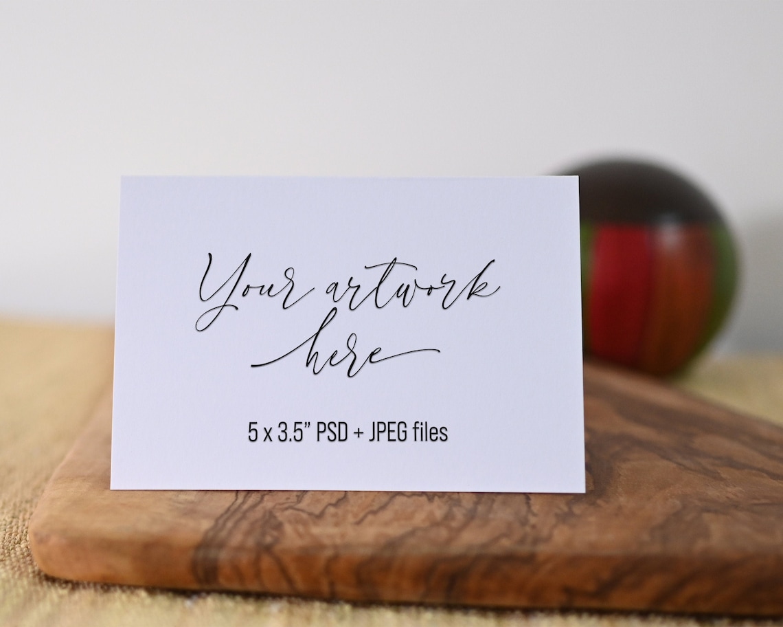 5x3.5 Wedding Cards Mockup, Thank You Card Mockup, 5x3.5 Inch Cards ...