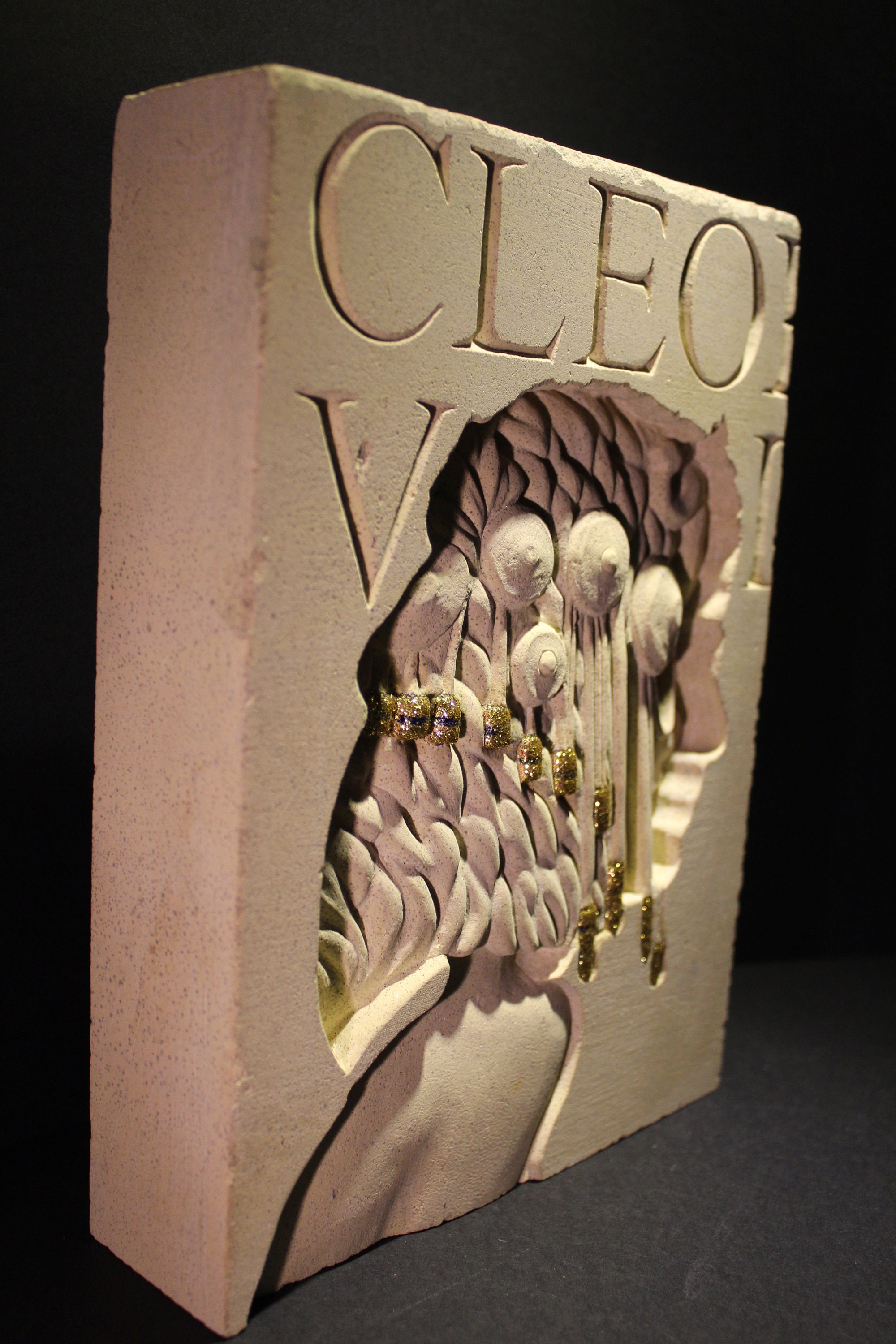 Carved Stone Image of Queen Cleopatra - Etsy