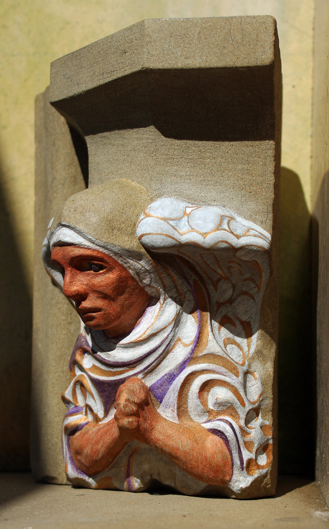 Archangel Gabriel Carved Stone Statuette - Etsy