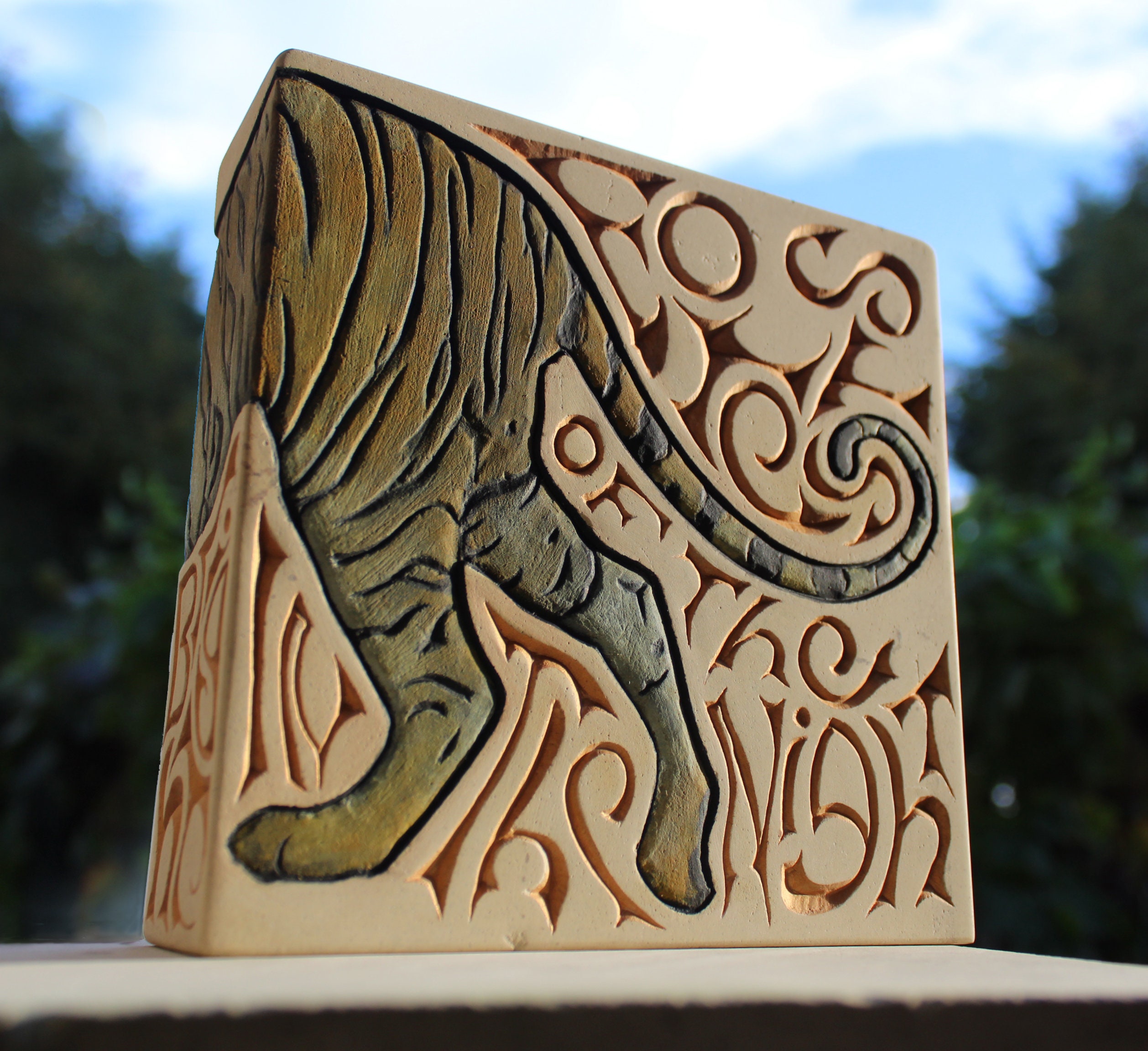 Tiger Tiger Carved Stone Panel - Etsy UK