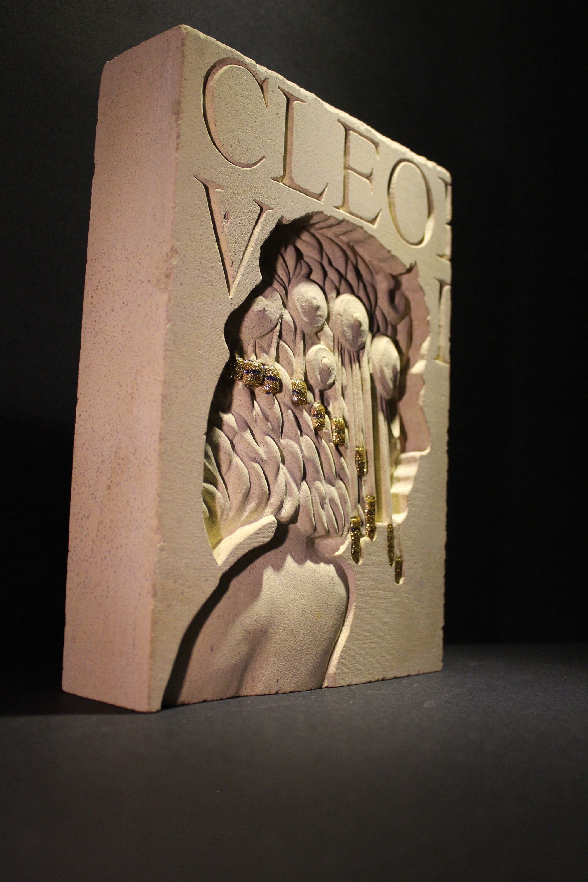 Carved Stone Image of Queen Cleopatra - Etsy