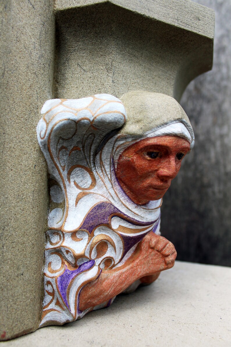 Archangel Gabriel Carved Stone Statuette - Etsy