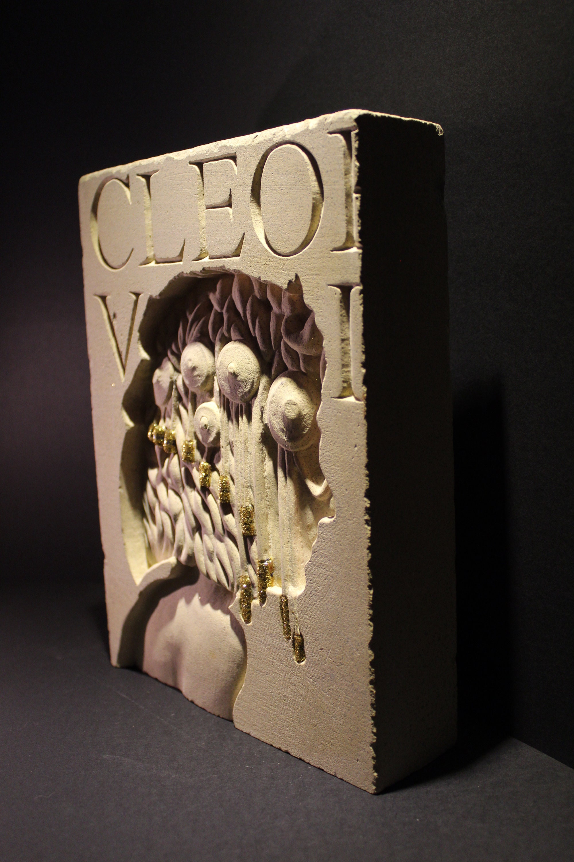 Carved Stone Image of Queen Cleopatra - Etsy