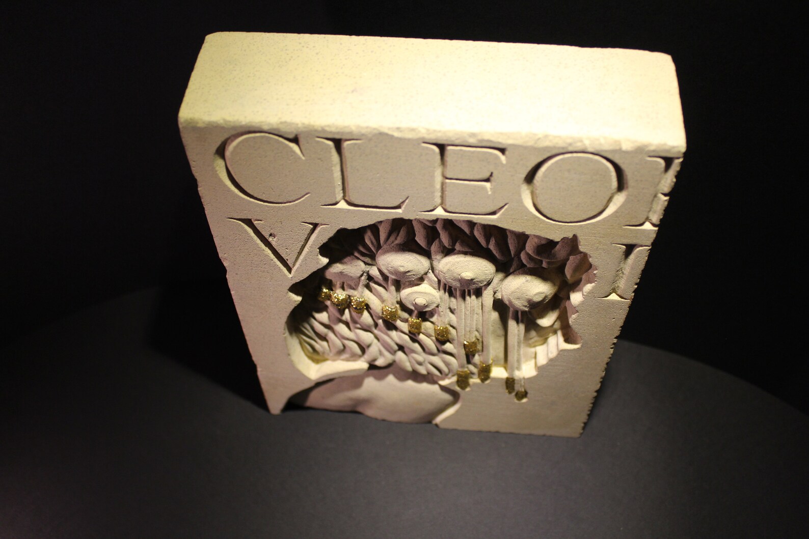 Carved Stone Image of Queen Cleopatra - Etsy