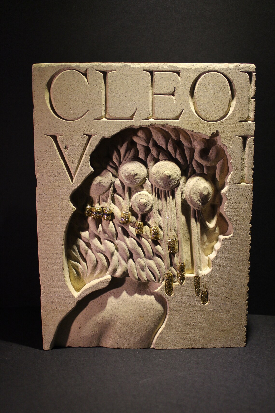 Carved Stone Image of Queen Cleopatra - Etsy