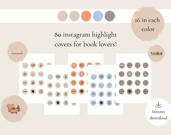 Bookish Instagram Highlight Covers, Book IG Icons, Book Lover Gift ...