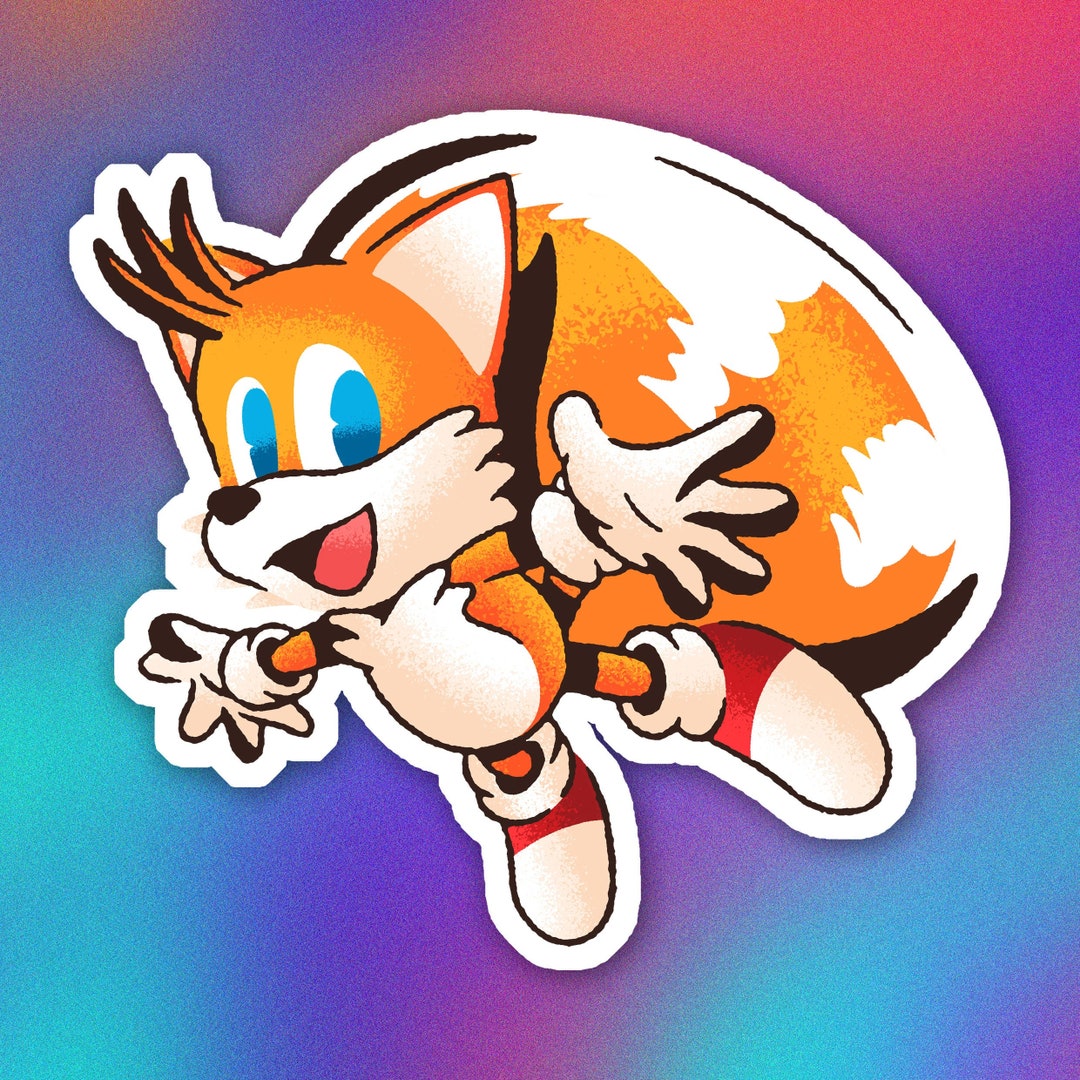 Tails Vinyl Sticker - Etsy