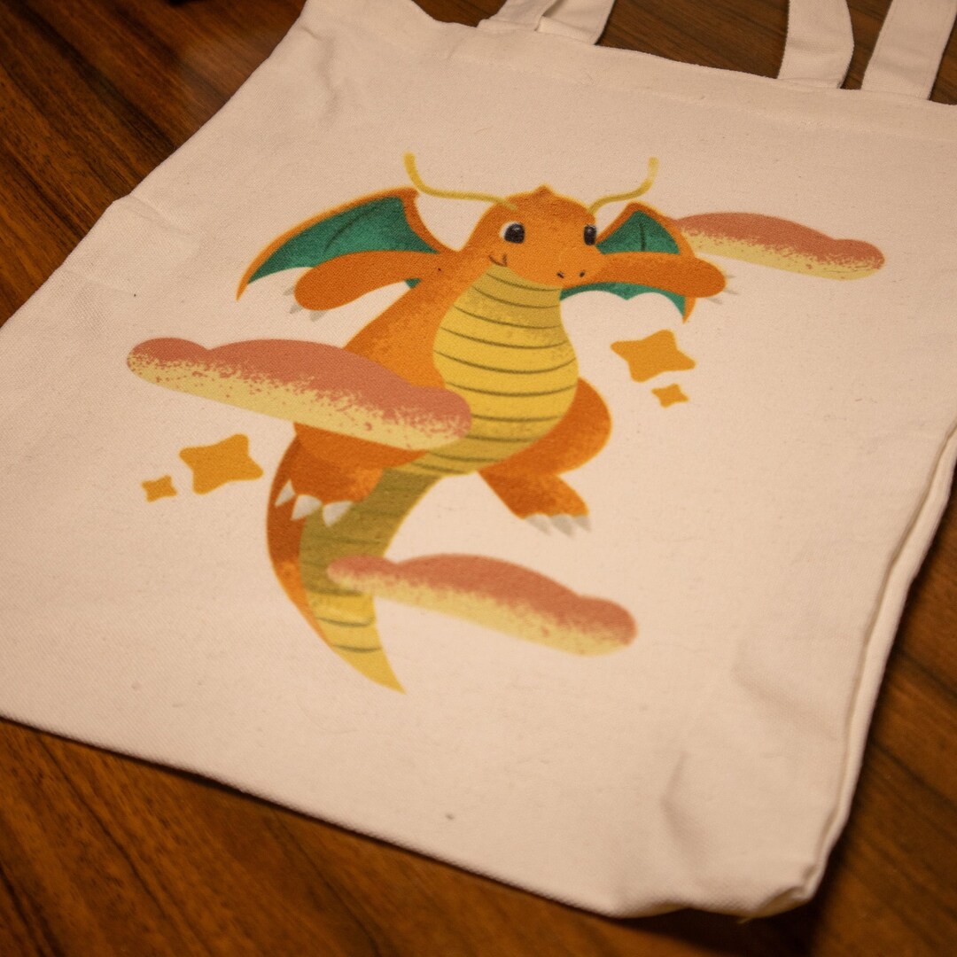 Dragonite Canvas Tote Bag - Etsy