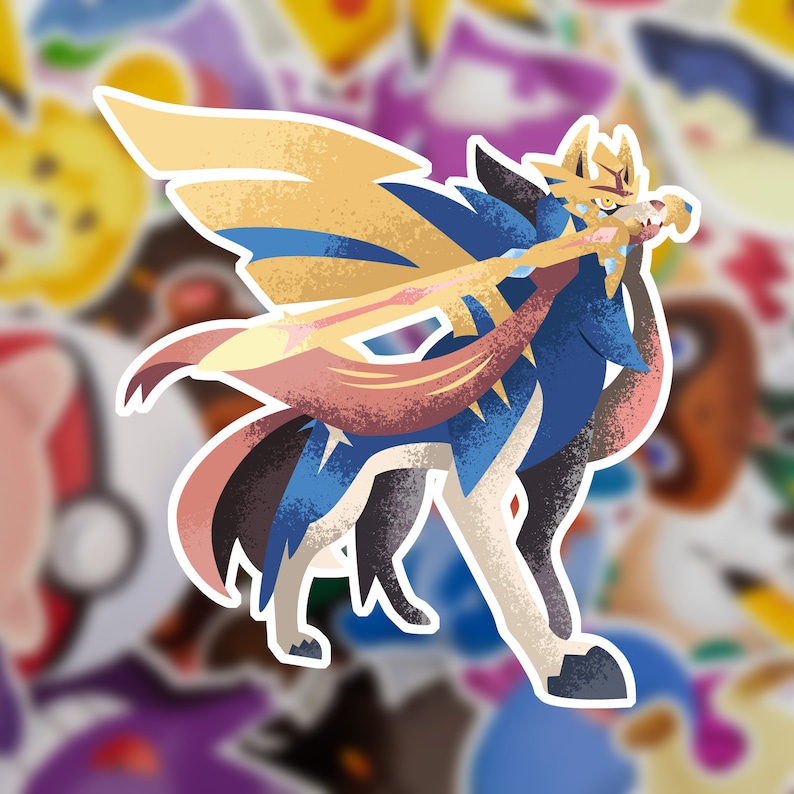 Zacian Vinyl Sticker - Etsy
