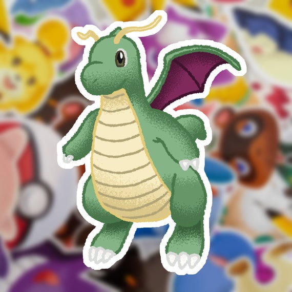 Shiny Dragonite Vinyl Sticker - Etsy