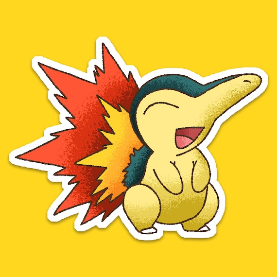 Cyndaquil Vinyl Sticker | Etsy