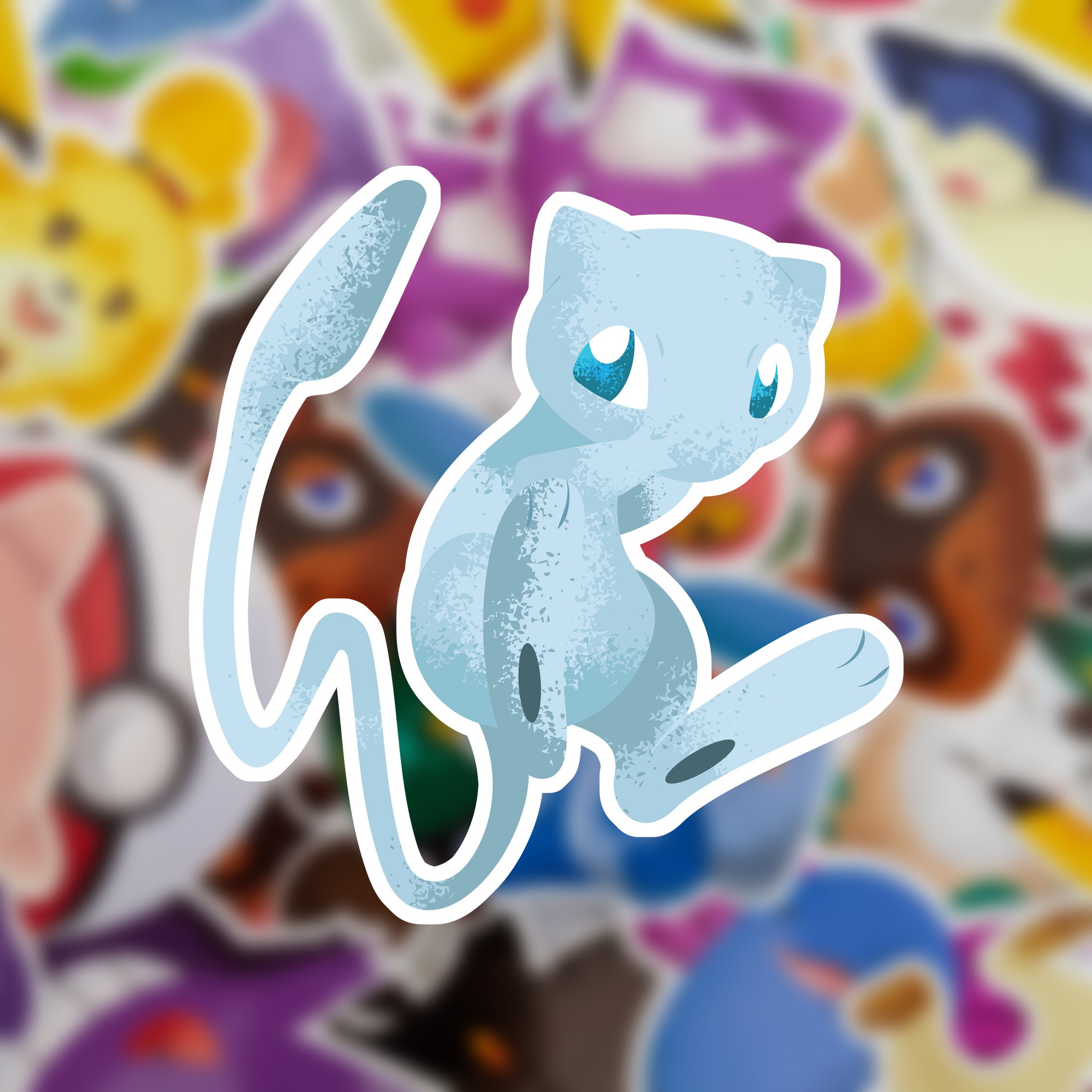 Shiny Mew Vinyl Sticker - Etsy