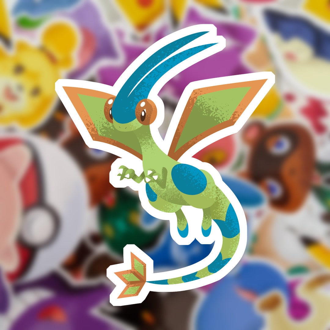 Shiny Flygon Dragon Vinyl Sticker - Etsy