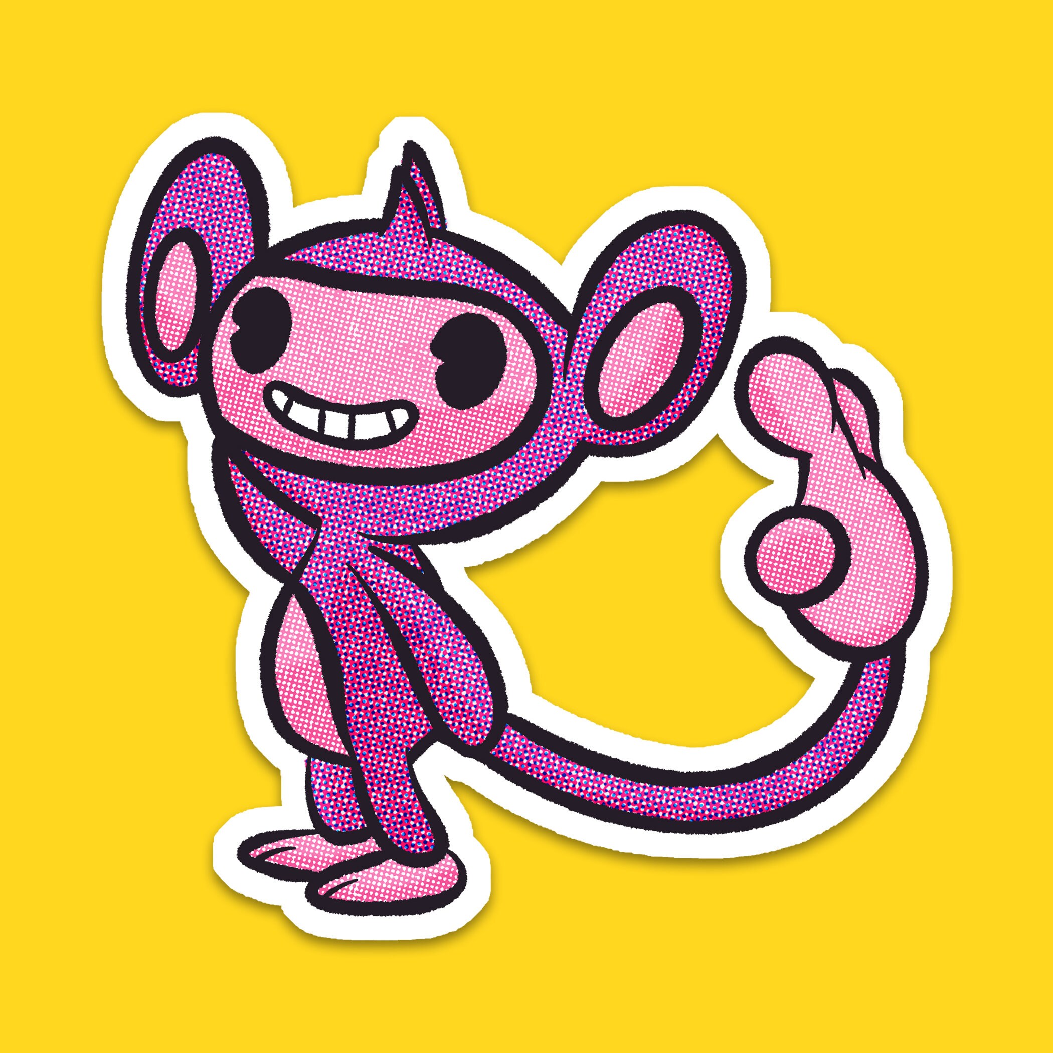 Purple Monkey Vinyl Sticker | Etsy