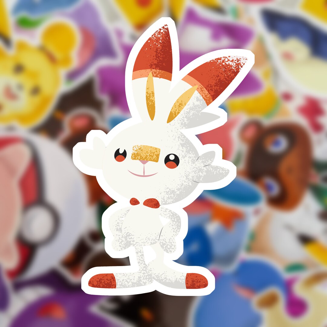 Scorbunny Bunny Vinyl Sticker - Etsy