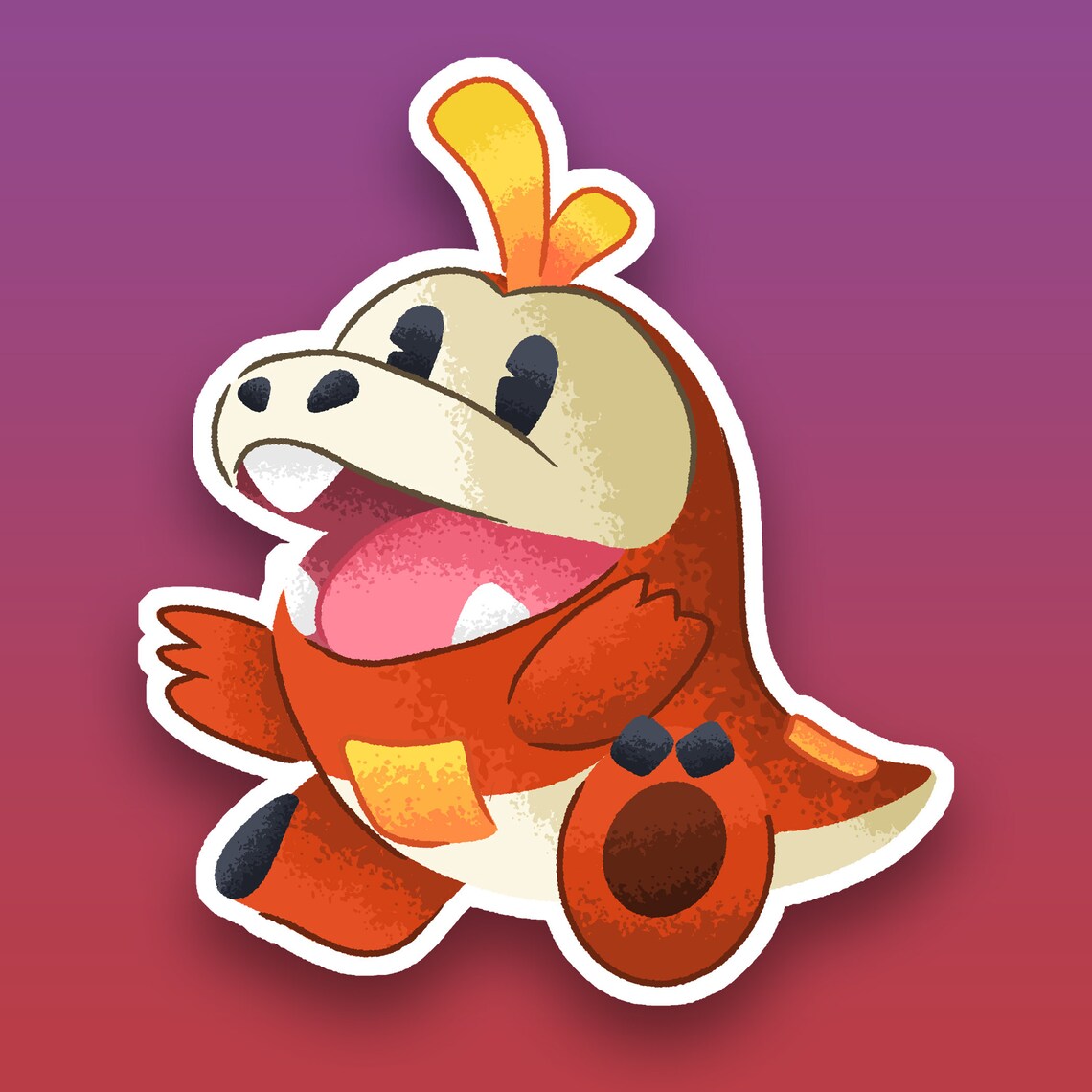 Fuecoco Vinyl Sticker - Etsy