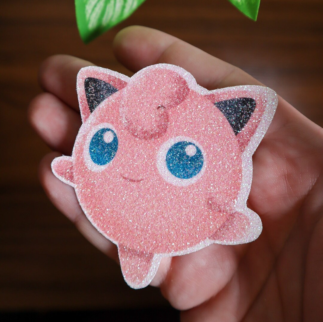 Jigglypuff Glitter Vinyl Sticker - Etsy