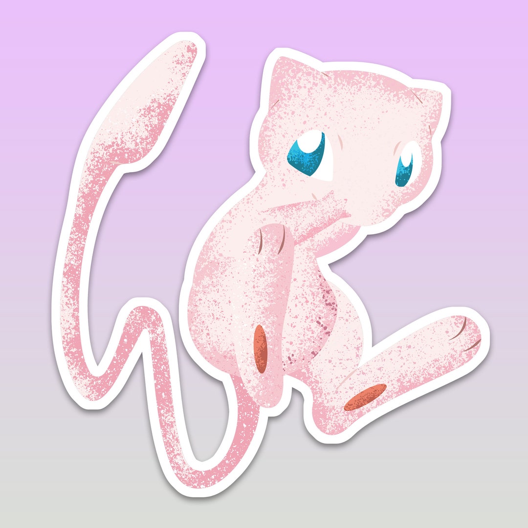 Mew Vinyl Sticker - Etsy