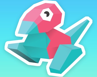 Shiny Porygon Z Vinyl Sticker | Etsy