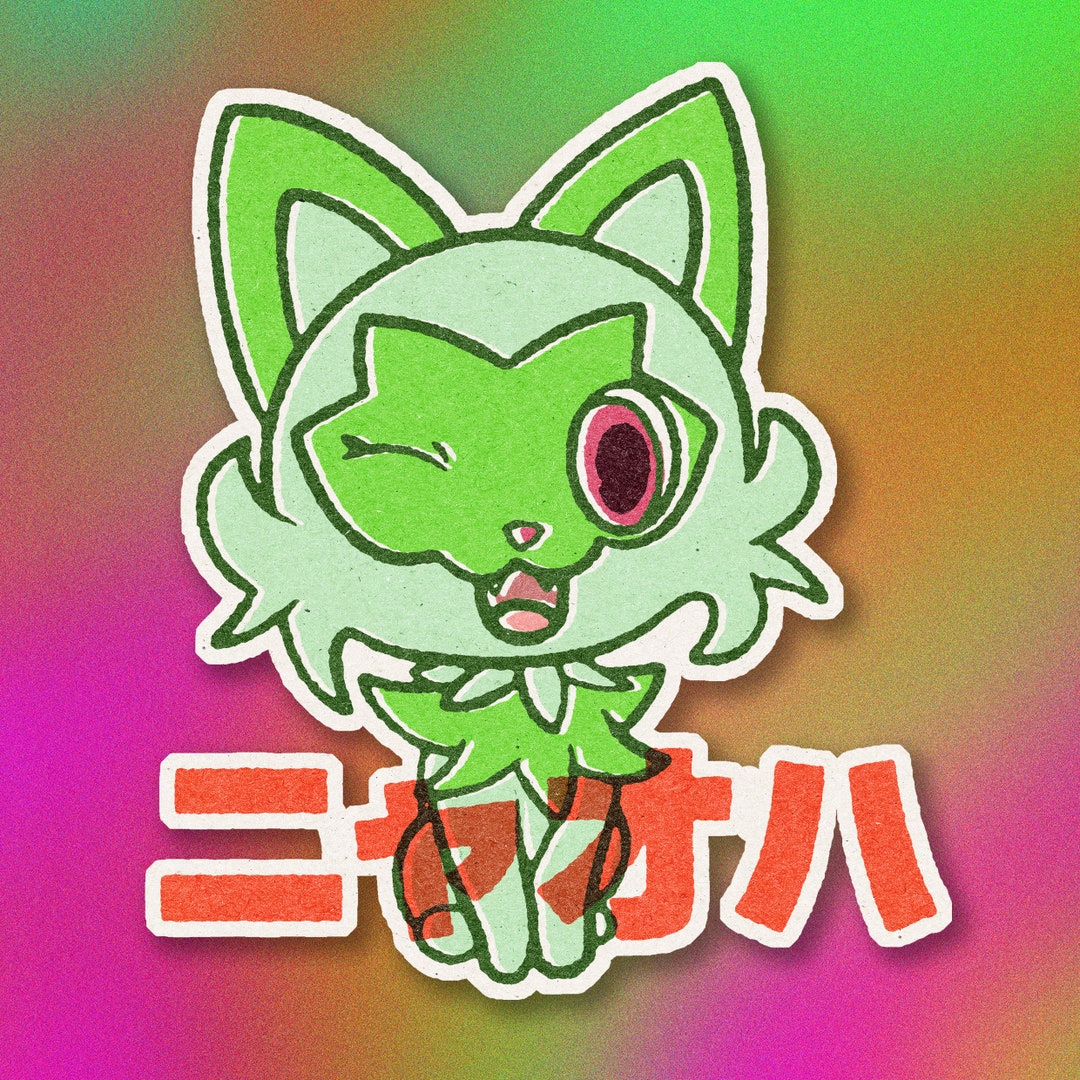 Sprigatito Vinyl Sticker - Etsy