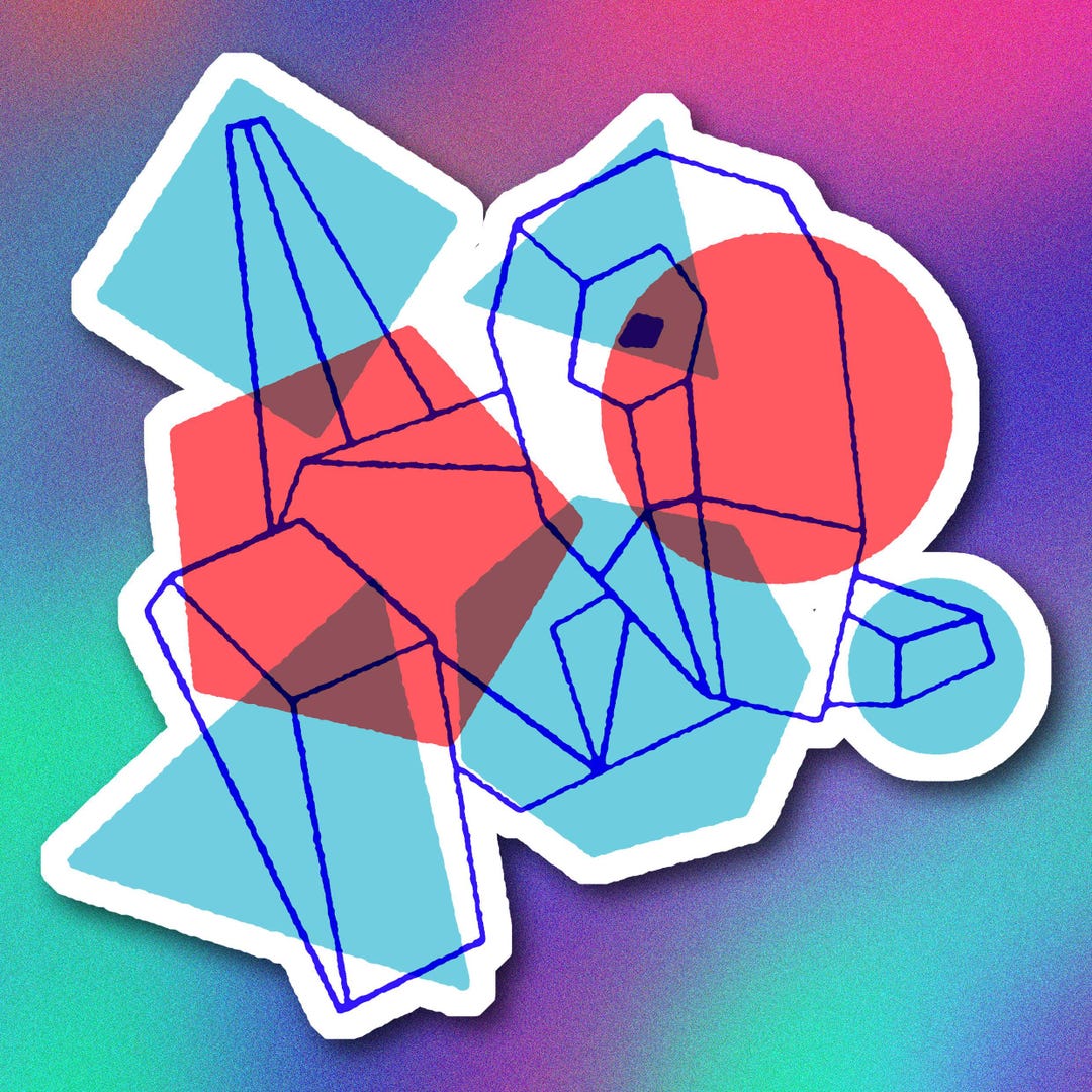 Porygon Shapes Vinyl Sticker - Etsy